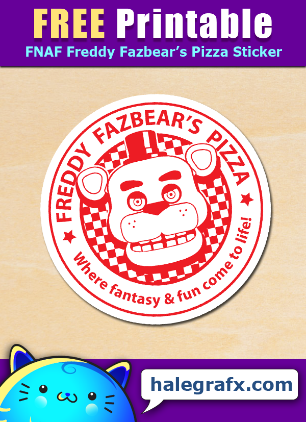 FREE Printable Five Nights at Freddy’s Red and White Freddy Fazbear’s ...